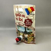 China Custom Print Plastic Wine Pouch 3L 5L Portable Disposable Aluminum Foil Juice Packaging for sale