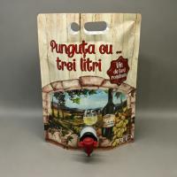 China Custom Print Plastic Wine Pouch 3L 5L Portable Disposable Aluminum Foil Juice Packaging for sale