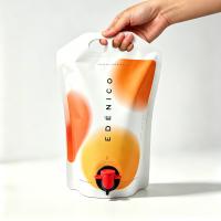 China Custom Gradient Printed Tap Dispenser Stand Up Pouch With Die-Cut Handle | High Barrier Aluminum Foil Bag In Box Liquid Packaging For Wine, Juice & Cold Beverages for sale