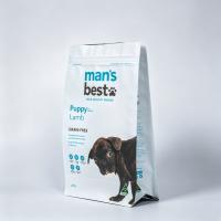 China Custom Printed 2kg Flat Bottom Pet Food Bag | Aluminum Foil Resealable Zipper Stand Up Pouch For Grain Free Puppy Dry Dog Food Packaging for sale