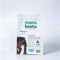 China Custom Printed 2kg Flat Bottom Pet Food Bag | Aluminum Foil Resealable Zipper Stand Up Pouch For Grain Free Puppy Dry Dog Food Packaging for sale