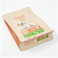 China Custom Printed 2.5kg Flat Bottom Puppy Dog Food Bag | Matte Kraft Look Aluminum Foil Resealable Zipper Pouch For Premium Junior Dry Kibble Packaging for sale
