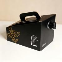 China Custom Printed Black Coffee Box With Handle & Aluminum Foil Bag In Box Tap Liner | Disposable Bag In Box Coffee Packaging Set For Cold Brew & Liquid Coffee for sale