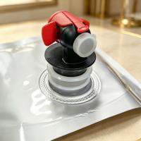 China Blank Silver Aluminum Foil Stand Up Tap Spout Pouch With Double Carry Holes | Leak-Proof Re-Sealable Dispenser Bag For Wine, Juice & Cold Brew Coffee for sale