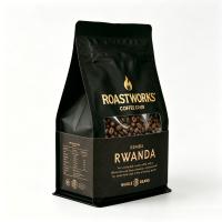 China Matte Black Flat Bottom Coffee Bag with Gold Foil Stamp & Window | Valve‑Equipped Pouch for Whole Bean Specialty Coffee for sale