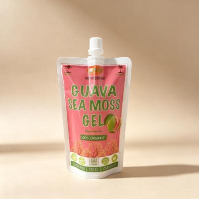 China Custom Printed Stand Up Spout Pouch For Sea Moss Gel | Food Grade Leakproof Flexible Squeeze Pouch For Fruit Flavored Sea Moss Gel & Nutritional Gel Packaging for sale