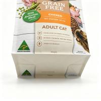 China Recyclable Heavy-Duty Side Seal Pet Food Bag | Slider Zipper Flat Bottom Pouch For 4kg Grain-Free Adult Cat Dry Kibble Eco-Friendly Packaging for sale