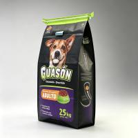 China Custom Printed PP Woven Dog Food Bag With Easy Tear Strip | 25KG Heavy Duty Stand Up Sack For Adult Dry Dog Feed Bulk Packaging for sale