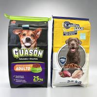 China Custom Printed PP Woven Dog Food Bag With Easy Tear Strip | 25KG Heavy Duty Stand Up Sack For Adult Dry Dog Feed Bulk Packaging for sale