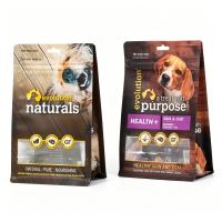China Flat Bottom Pet Food Bag with Clear Window - Resealable Matte hang hole Resealable Pouch for Dog Treats & Kibble for sale