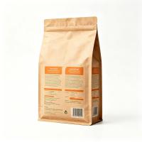 China Compostable Kraft Paper Pet Food Pouch with Window - Sustainable Stand-Up Bag With Clear Window for Natural Kibble & Treats for sale