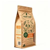 China Compostable Kraft Paper Pet Food Pouch with Window - Sustainable Stand-Up Bag With Clear Window for Natural Kibble & Treats for sale