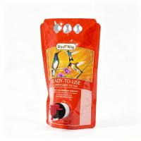 China 1.5L Ready-to-Use Hummingbird Nectar Pouch with Tap & Handle - Leak-Proof Stand-Up Bag for Bird Feeders for sale