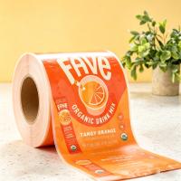 China Custom Printed 10g Orange Drink Mix Rollstock Film for High-Speed Powder Sachet Packaging for sale