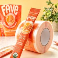 China Custom Printed 10g Orange Drink Mix Rollstock Film for High-Speed Powder Sachet Packaging for sale