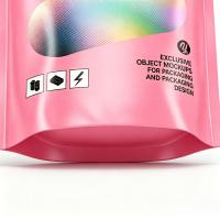 China Holographic Stand-Up Pouch Mockup with Hang Hole - Premium Premade Doypack Mockup for Branding for sale