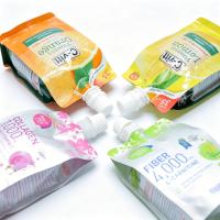 China 150g Flat Bottom Spout Pouch | Stand Up Juice Spout Bag For Orange Lemon Vitamin Drink Food Grade Custom Print for sale
