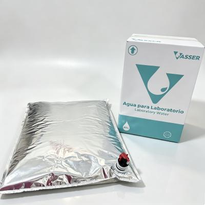 China 20L Aluminum Foil BIB Bag-In-Box Water Pouches With Custom Printed Cardboard Box | Barrier Bib Packaging For Laboratory Purified Water OEM for sale