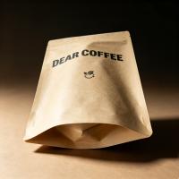 China Compostable Biodegradable Coffee Pouches | Custom Printed Stand Up Kraft Paper Coffee Bags With Resealable Zipper OEM Eco Packaging for sale