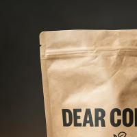 China Compostable Biodegradable Coffee Pouches | Custom Printed Stand Up Kraft Paper Coffee Bags With Resealable Zipper OEM Eco Packaging for sale