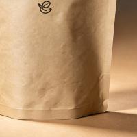China Compostable Biodegradable Coffee Pouches | Custom Printed Stand Up Kraft Paper Coffee Bags With Resealable Zipper OEM Eco Packaging for sale