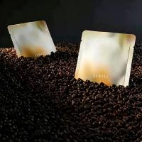 China Single-Serve Drip Coffee Sachets & Sample Flat Pouches | Custom Printed 3 Side Seal Coffee Sample Bags For Hanging Drip Coffee OEM Packaging for sale