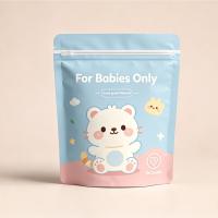 China Custom Printed Stand-Up Zipper Pouches For Baby Snacks, Milk Powder & Dry Foods | Food Grade Resealable Stand Up Zip Bags OEM Cartoon Printing for sale