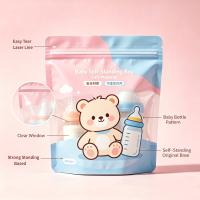 China Custom Printed Stand-Up Zipper Pouches For Baby Snacks, Milk Powder & Dry Foods | Food Grade Resealable Stand Up Zip Bags OEM Cartoon Printing for sale