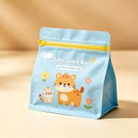 China Custom Printed Stand-Up Zipper Pouches For Baby Snacks, Milk Powder & Dry Foods | Food Grade Resealable Stand Up Zip Bags OEM Cartoon Printing for sale