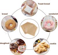 China 7.1*7.5 Inches Bakery Paper Bags Eco Friendly Kraft Toast Paper Bag With Clear Window | Custom Print Pastry Donut Croissant Bakery Packaging Bags OEM for sale