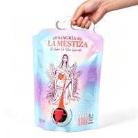 China 3L Wine BIB Bag In Box Pouches With Dispenser Tap | Custom Printed Aluminum Foil Stand Up Sangria Wine Bag OEM Box Included Optional for sale