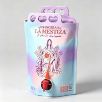 China 3L Wine BIB Bag In Box Pouches With Dispenser Tap | Custom Printed Aluminum Foil Stand Up Sangria Wine Bag OEM Box Included Optional for sale