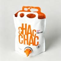China Custom Die-Cut Handle Wine BIB Pouches With Dispenser Tap | High Barrier Aluminum Foil Stand Up Bulk Wine Bag For Cabernet Franc Pouch Wine OEM Custom Printing for sale