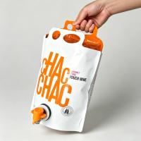 China Custom Die-Cut Handle Wine BIB Pouches With Dispenser Tap | High Barrier Aluminum Foil Stand Up Bulk Wine Bag For Cabernet Franc Pouch Wine OEM Custom Printing for sale