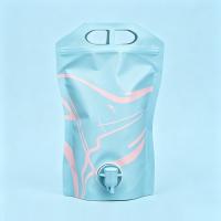 China Portable Liquid Soft Packaging Bags With Dispensing Valve | Custom Printed Stand Up Spout Pouches For Wine, Beverage, Syrup & Bulk Liquid OEM for sale