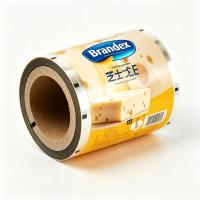 China Food Grade Composite Packaging Roll Film For Cheddar Cheese Dairy Product | BOPP/VMPET/PE PET/AL/PE Barrier Laminated Automatic Packing Roll Stock For Yellow Hard Cheese OEM Custom Printed for sale