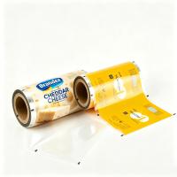 China Food Grade Composite Packaging Roll Film For Cheddar Cheese Dairy Product | BOPP/VMPET/PE PET/AL/PE Barrier Laminated Automatic Packing Roll Stock For Yellow Hard Cheese OEM Custom Printed for sale