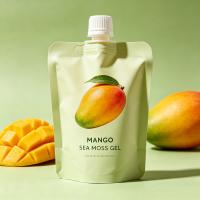 China 500ml Mango Juice Liquid Stand Up Spout Pouch | Food Grade Laminated Refillable Squeeze Spout Bag For Fruit Puree Sea Moss Gel Drink OEM Custom Printed for sale