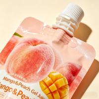 China Mango Peach Mixed Fruit Gel Juice Stand Up Spout Pouch | Food Grade Leakproof Laminated Squeeze Liquid Bag For Fruit Puree Concentrate OEM Custom Printed Packaging for sale