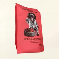 China 12kg Digital Printed Quad Seal Dog Food Packaging Bag | High Barrier Resealable Zipper Large Format Pet Food Stand Up Pouch OEM Custom Printed Dog Feed Packaging for sale