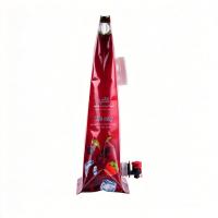 China 4L Stand‑up Bib Pouch with Butterfly Tap Valve | Wine Fruit Puree Berry Juice Liquid Beverage Packaging for sale