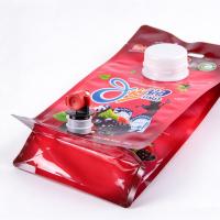 China 4L Stand‑up Bib Pouch with Butterfly Tap Valve | Wine Fruit Puree Berry Juice Liquid Beverage Packaging for sale