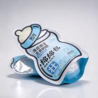 China 40g Custom Bottle‑Shaped Die‑Cut Pouch, Custom Printed Irregular Flexible Bag for Kitten Milk Cake Cat Soft Wet Pet Food Packaging for sale