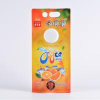China Large Filling Spout Bag‑in‑Box Pouch for Orange Juice Concentrate Cold Drink Liquid Dispenser BIB Pouch with Handle Hole for Beverage for sale