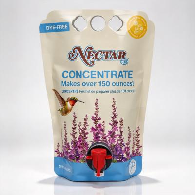 China Bulk High Barrier Matt Finished Flexible Pouch With Tap for Garden Wildlife Liquid Concentrate | 1.5L Custom Aluminum Foil Syrup Packaging for sale