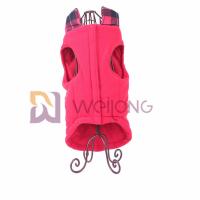 China Ox Horn Leather Loops Dog Down Jacket Velcro / Faux Opening Warm Dog Coats for sale