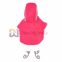 China ISO9001 Imitate Leather Hoodie Pet Jacket Autumn Raw Edge Warm Dog Jacket for sale