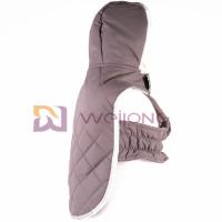 China Reflective Patch Dog Coats With Hoods Velcro Opening Taslan Quilting Pet Jacket for sale