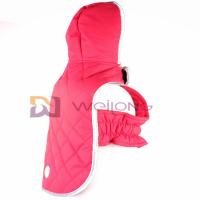 China Taslan Quilting Patch Hoodie Reflective Dog Jacket Velcro Opening Pet Hoodie for sale
