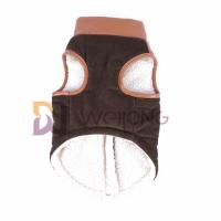China Corduroy Leather Collar Dog Zip Up Jacket Berber Lining Warm Winter Dog Coats XS-XL for sale